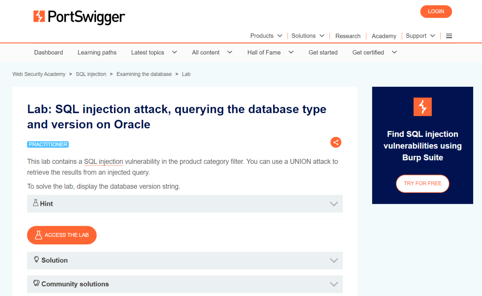 Sql Injection Attack Querying The Database Type And Version On Oracle 6270